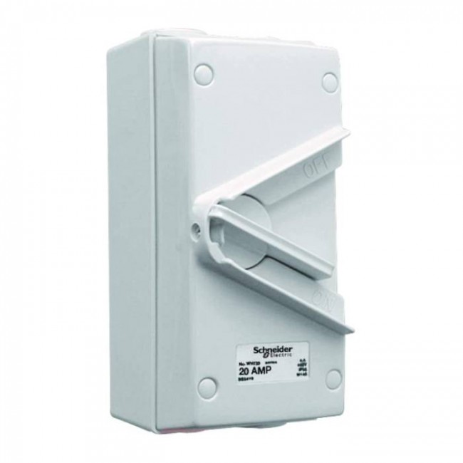 Schneider Surface Mount Triple Pole Isolating Switch 20A 440V IP66 Switch WHT20